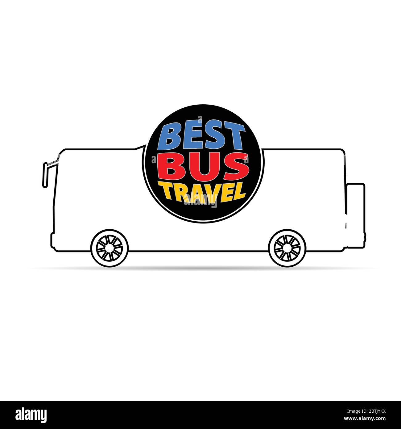 bus travel color vector illustration Stock Vector Image & Art - Alamy