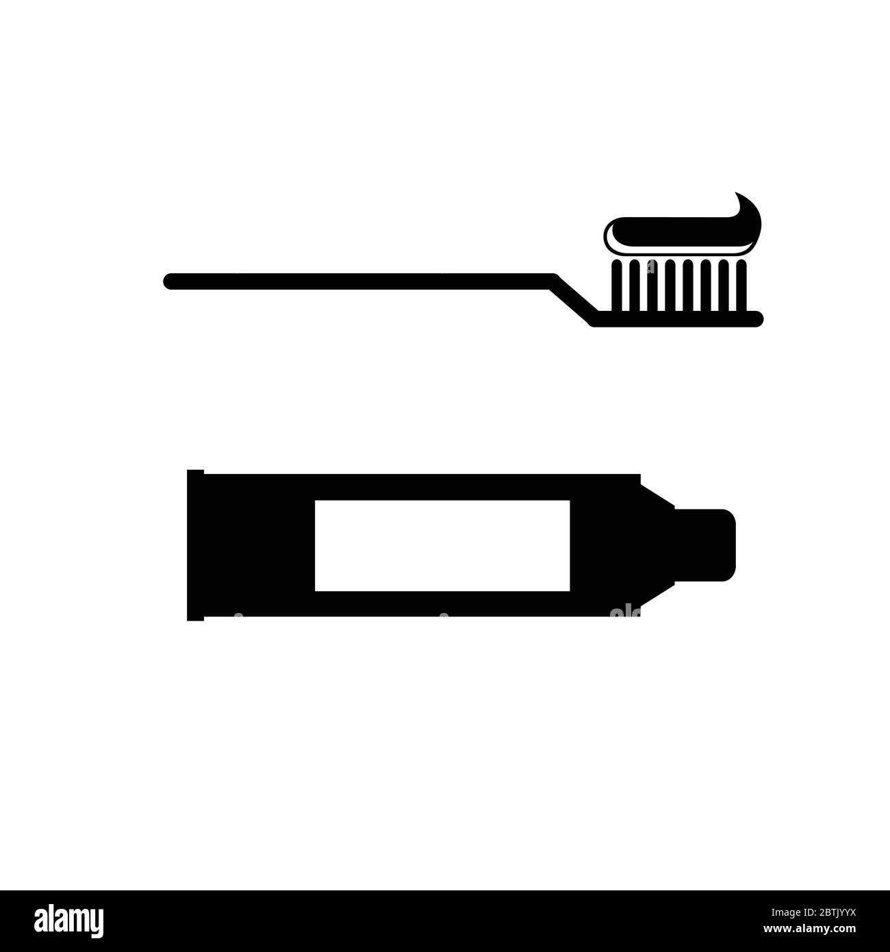 toothbrush and toothpaste vector illustration Stock Vector Image & Art ...
