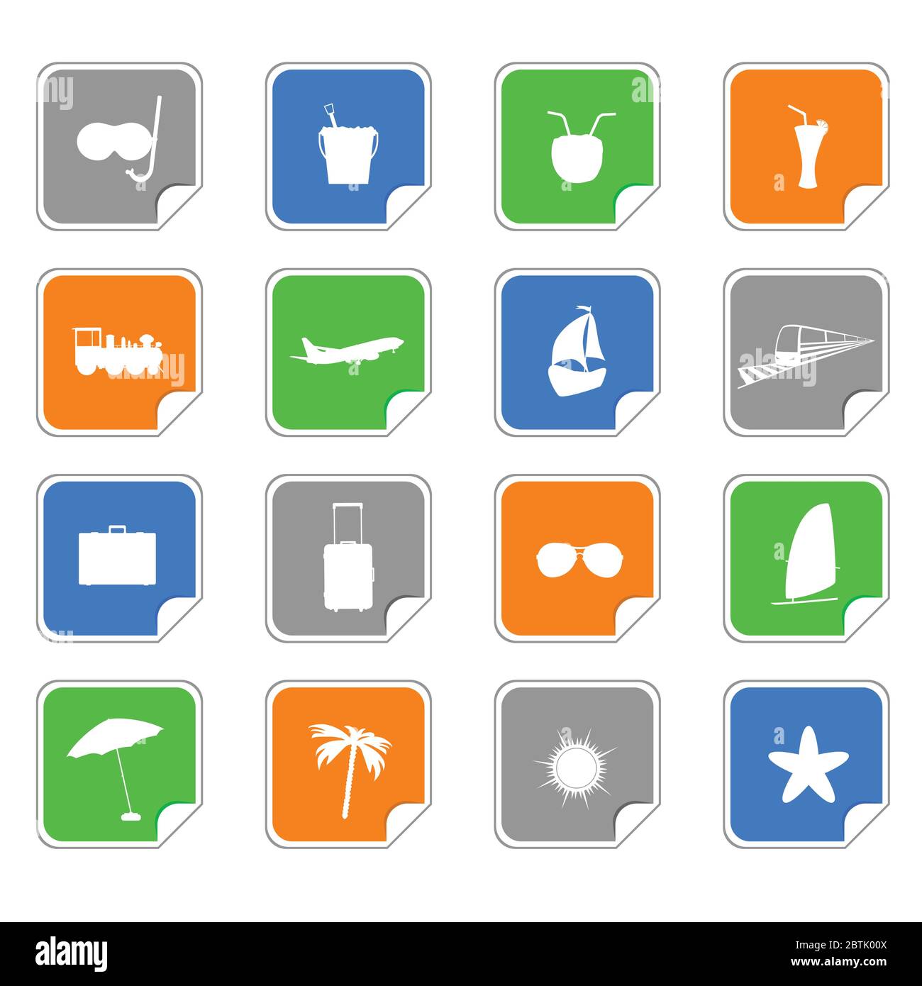 symbol on the stickers color vector illustration Stock Vector Image ...