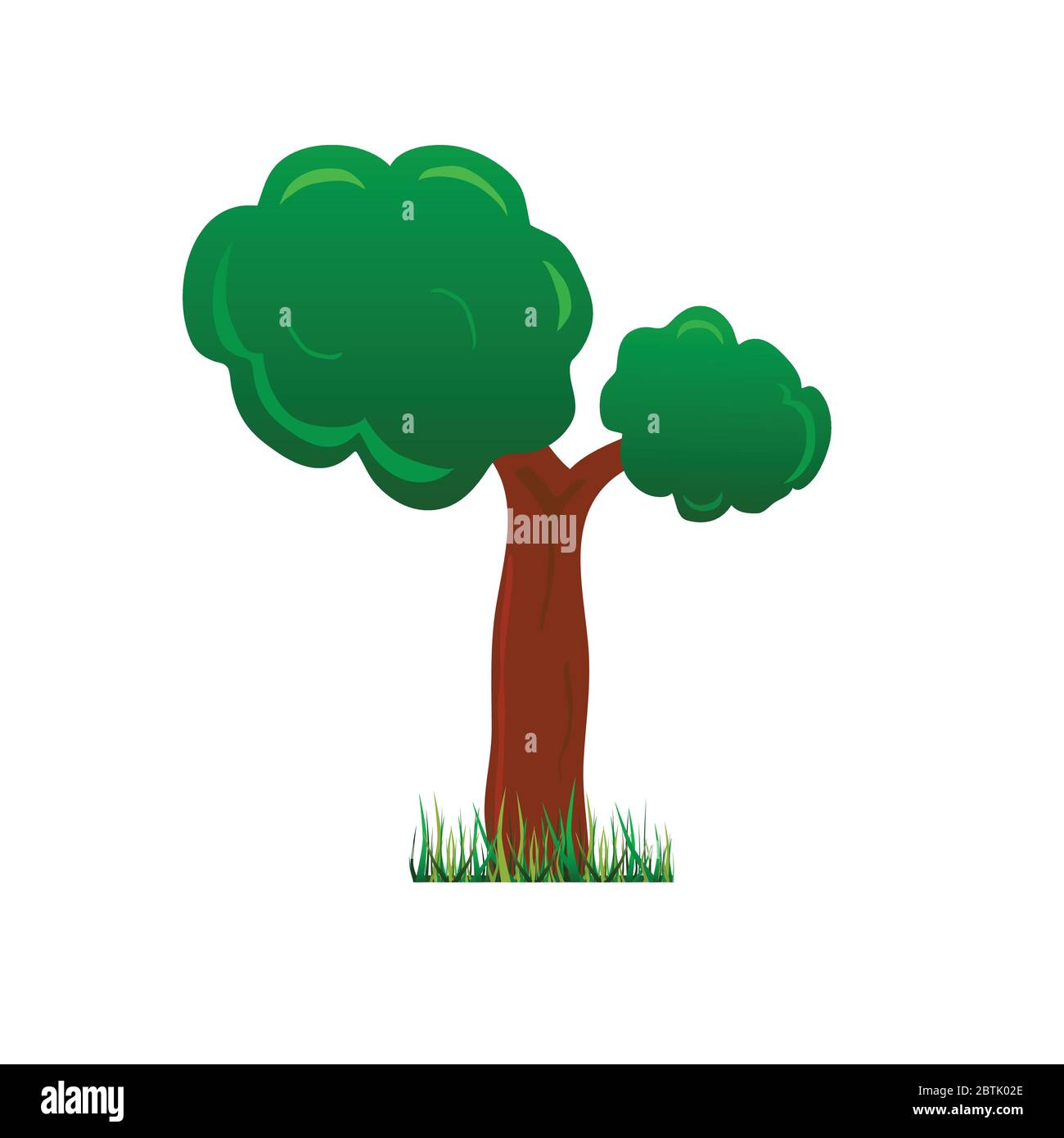 tree color vector illustration Stock Vector Image & Art - Alamy