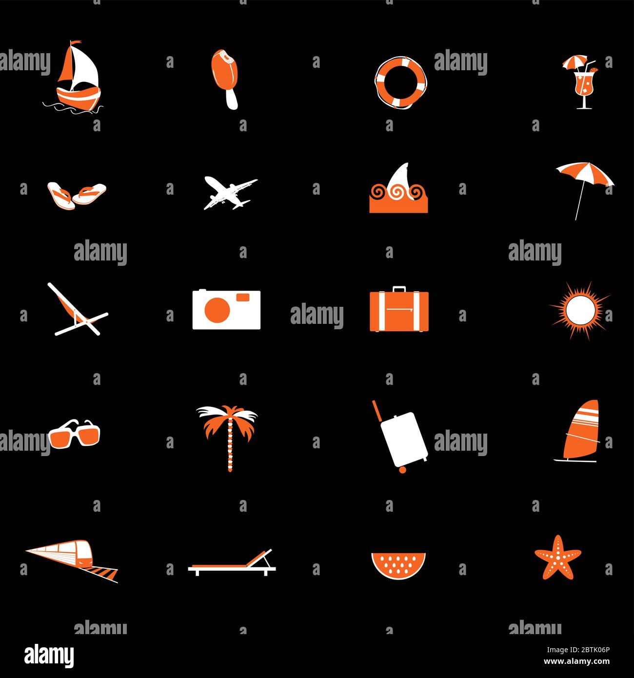 travel icon in orange and white color vector Stock Vector Image & Art ...