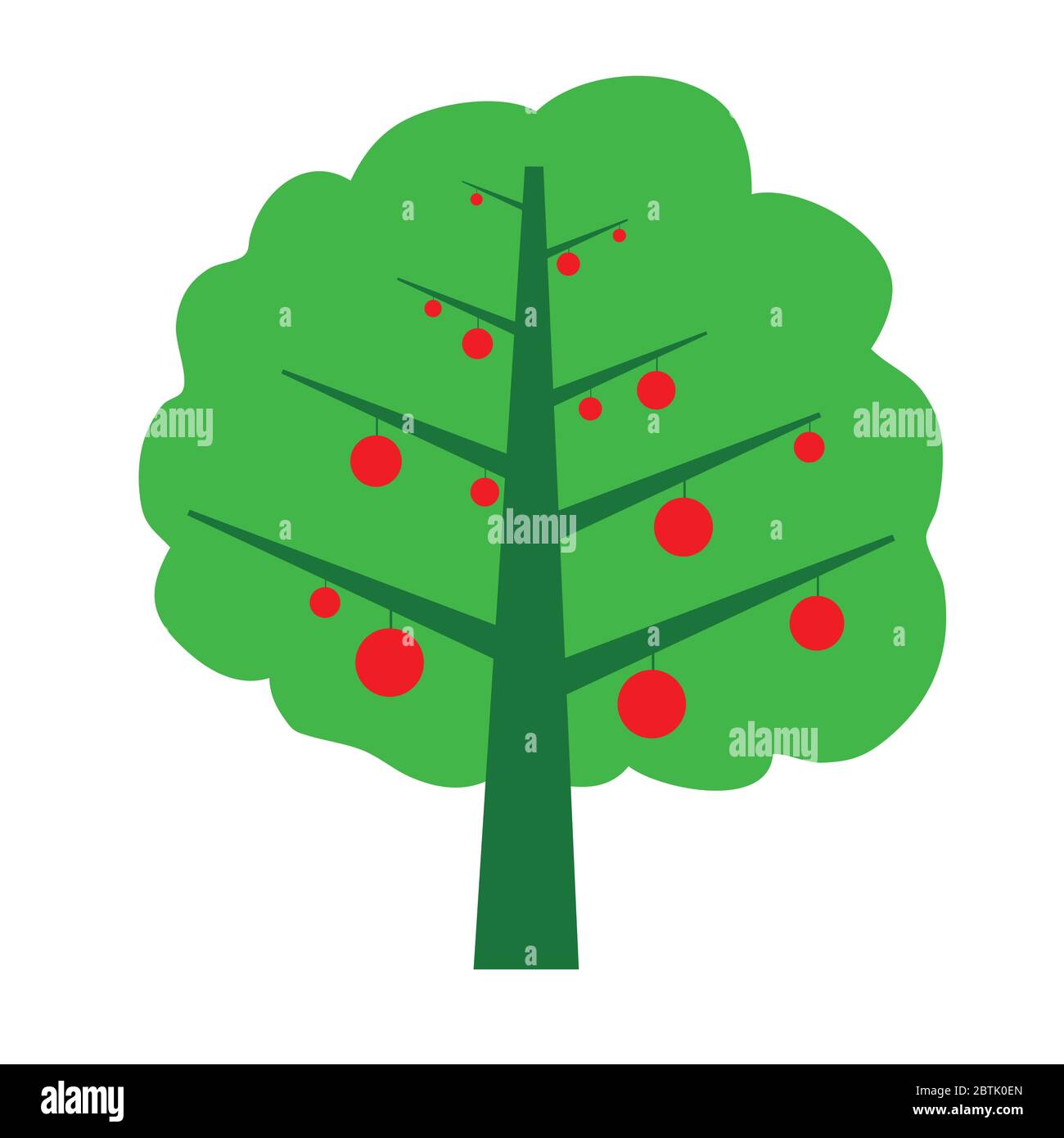 Fruit tree in countryside Stock Vector Images - Alamy