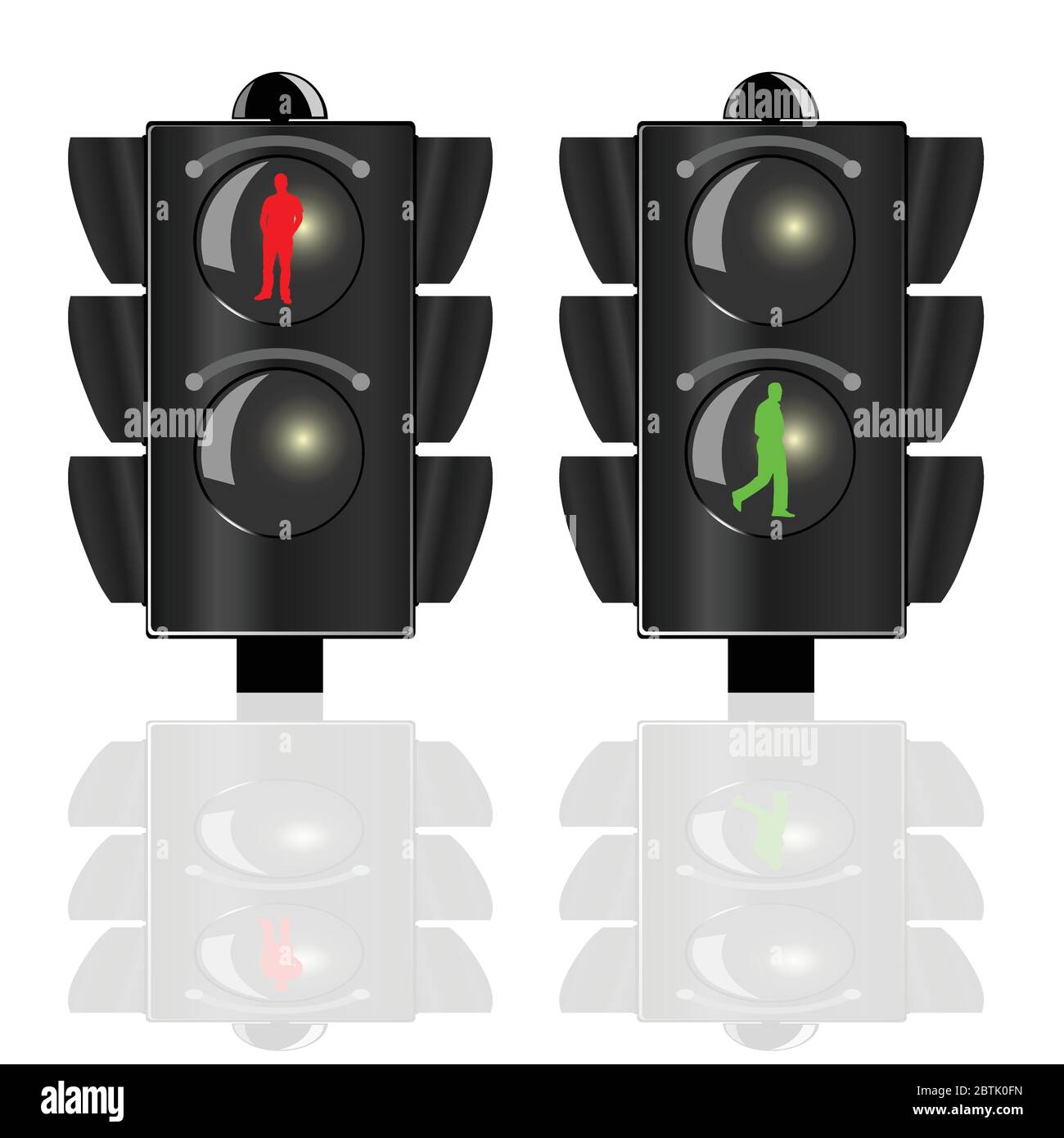Pedestrians waiting signal Cut Out Stock Images & Pictures - Alamy