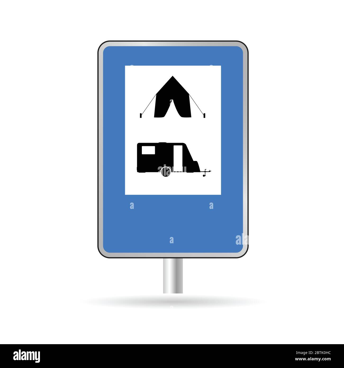 traffic sign for camping art vector illustration Stock Vector Image ...