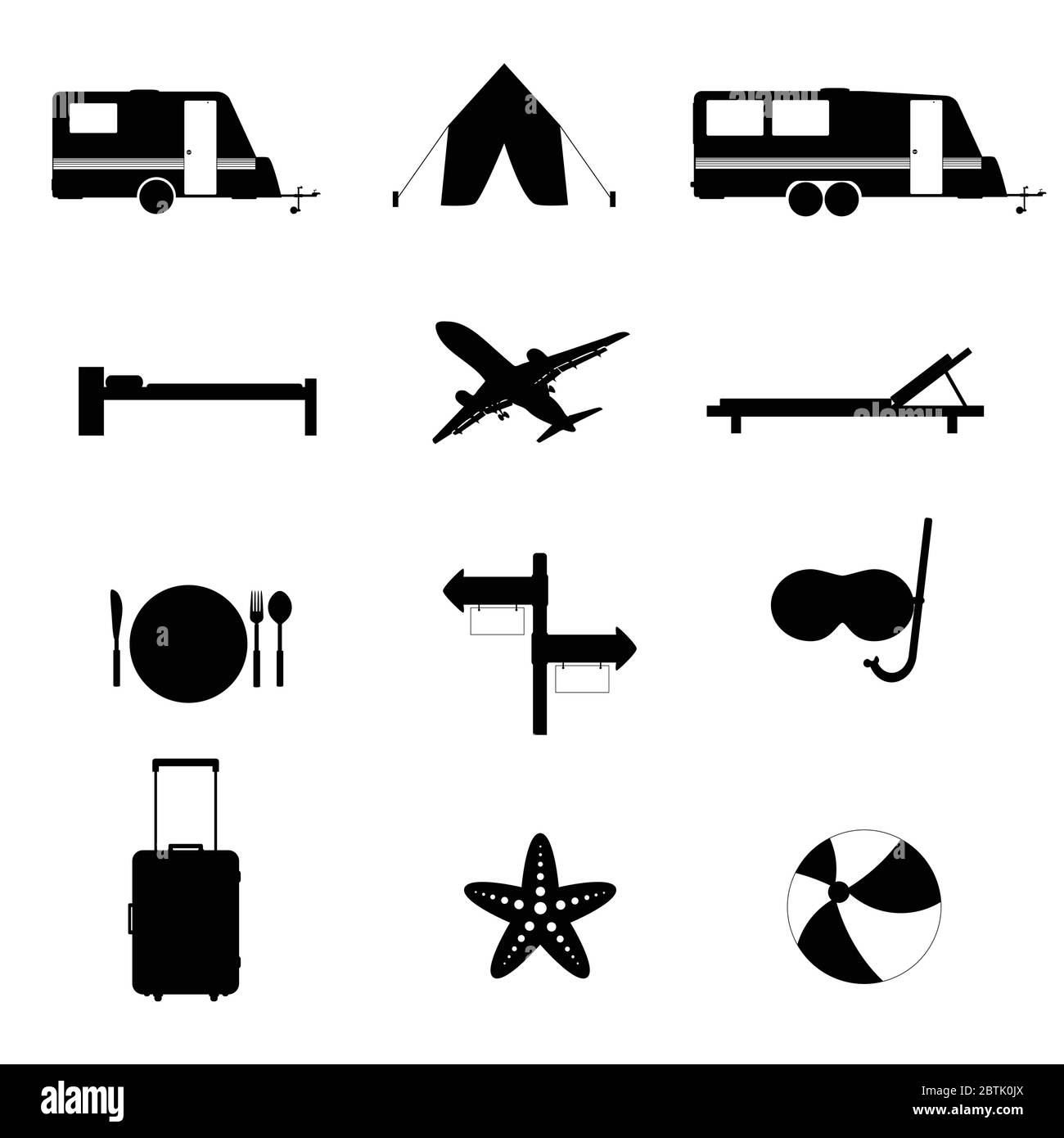 Motorhome vector vectors Cut Out Stock Images & Pictures - Alamy
