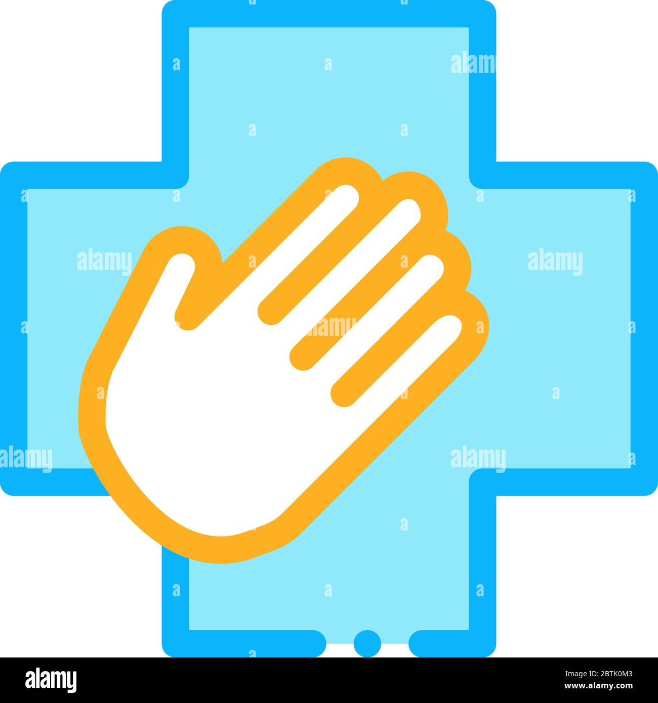 medical helping hand icon vector outline illustration Stock Vector ...