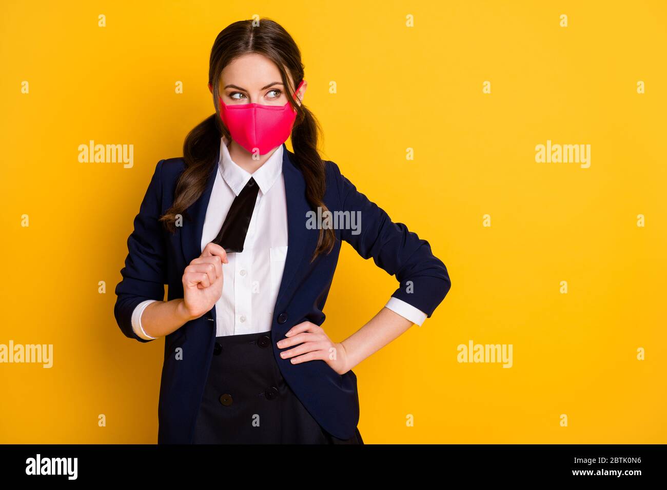 Portrait of her she nice attractive cute pretty curious minded brown ...