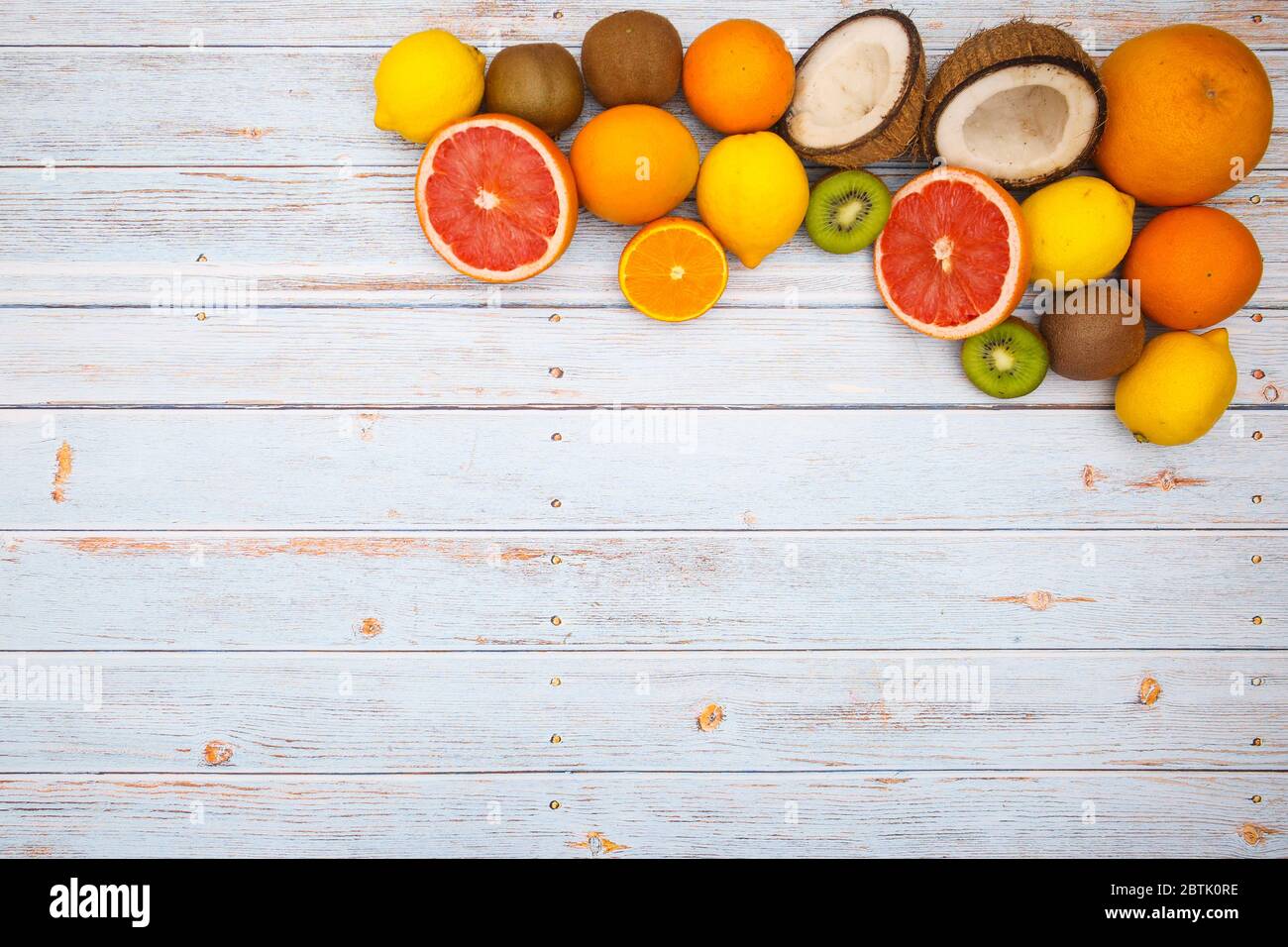 Fresh and organic tropic fruits on the table Stock Photo - Alamy