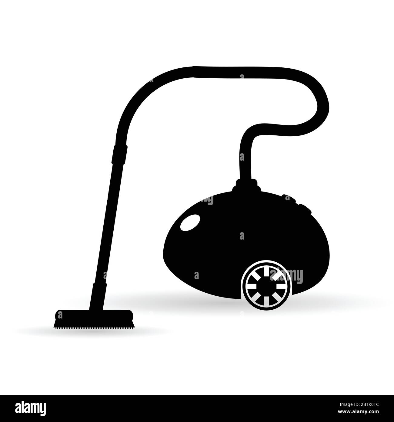 vacuum cleaner in black art vector illustration Stock Vector Image ...