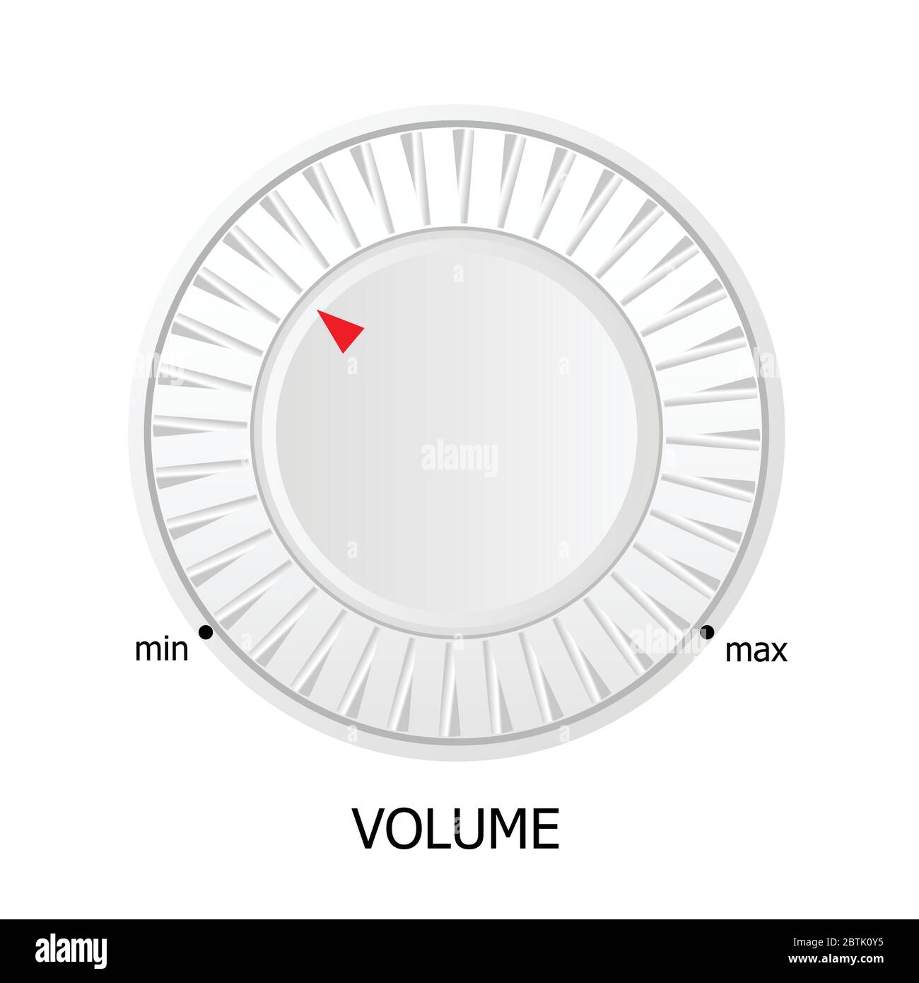white volume knob vector illustration on white background Stock Vector ...