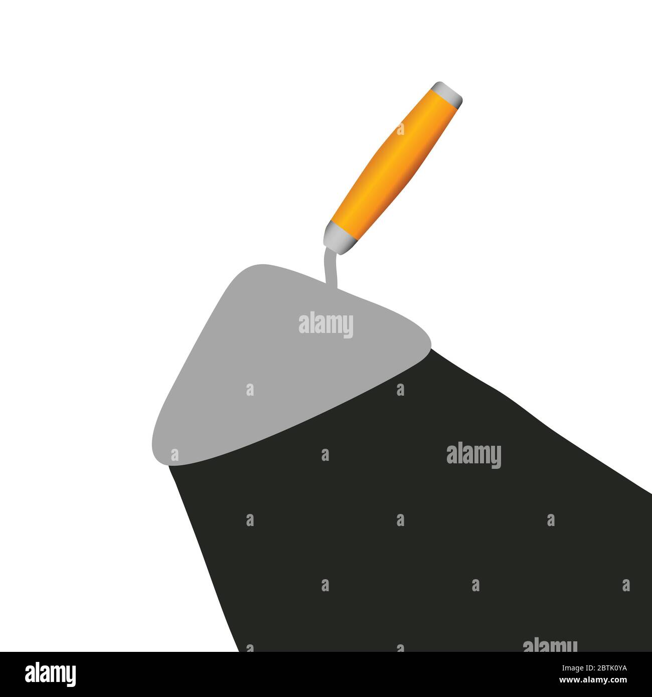 trowel vector art illustration on white background Stock Vector Image ...