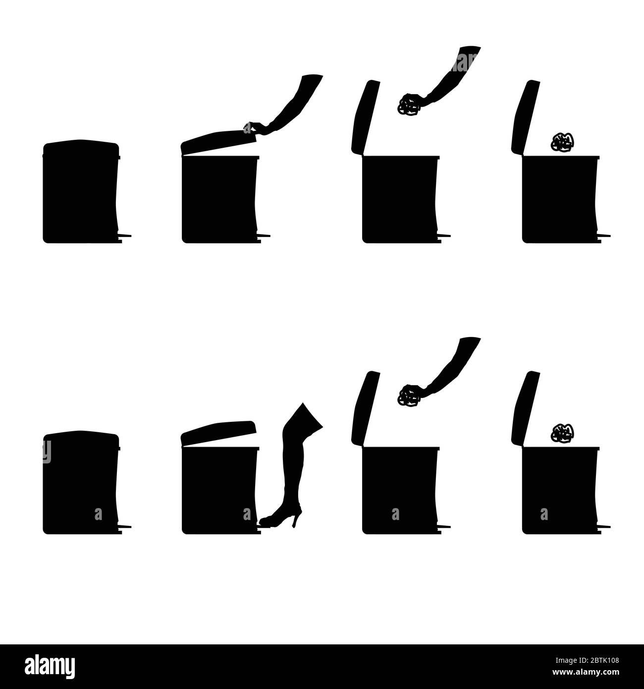 throwing garbage art vector illustration on a white background Stock ...