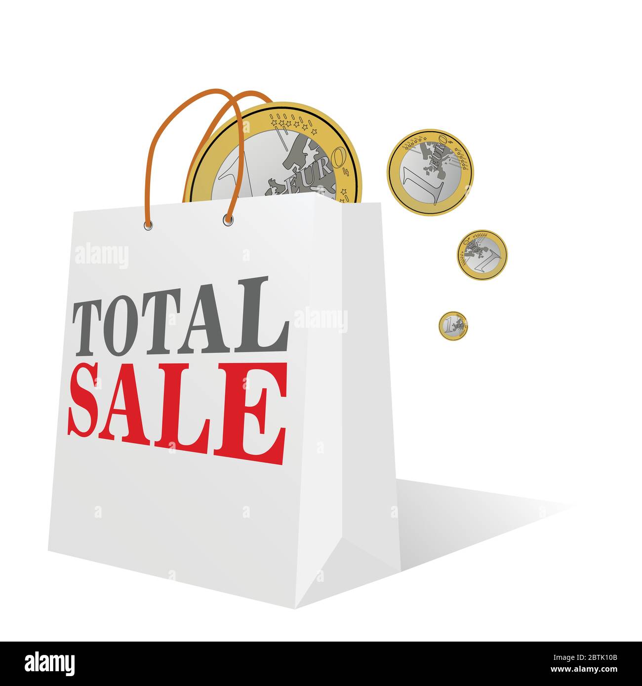 total sale with euro color vector illustration Stock Vector Image & Art ...