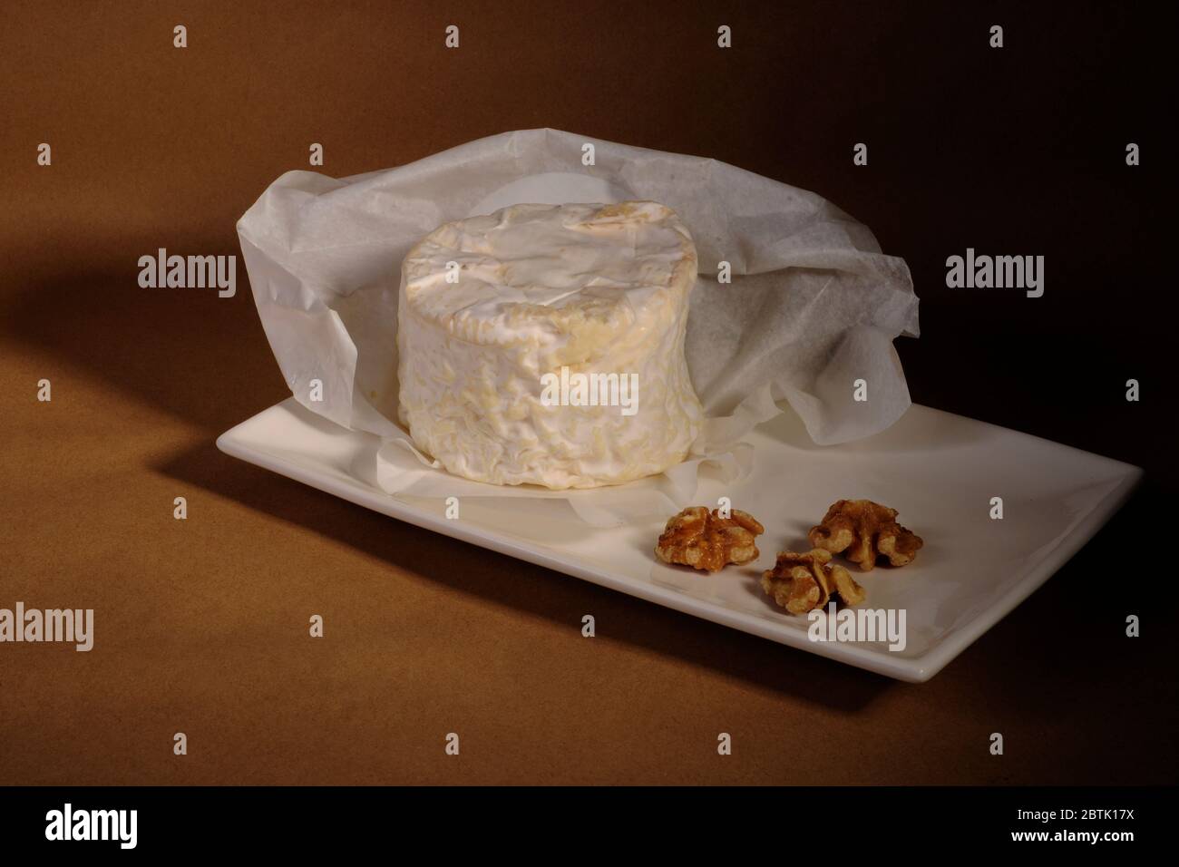 soft white creamy french cheese Stock Photo - Alamy
