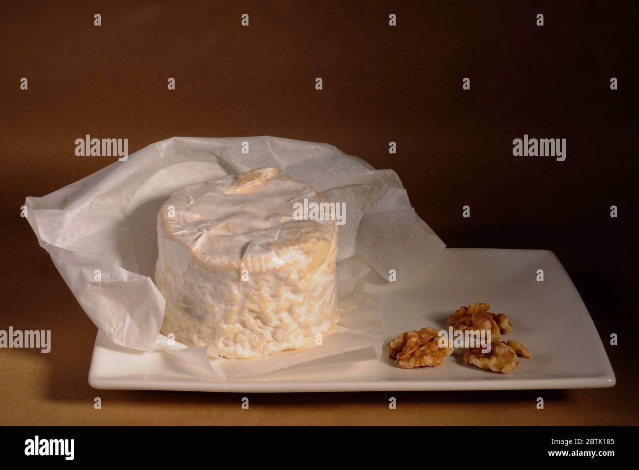 soft white creamy french cheese Stock Photo - Alamy