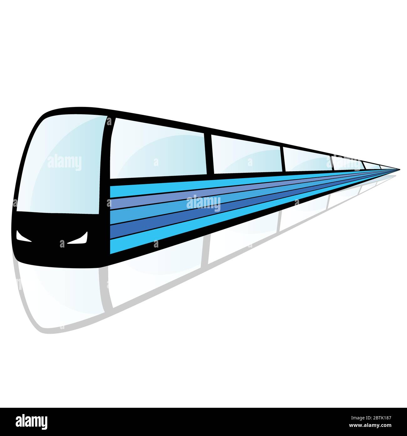 Train on blue line Stock Vector Images - Alamy