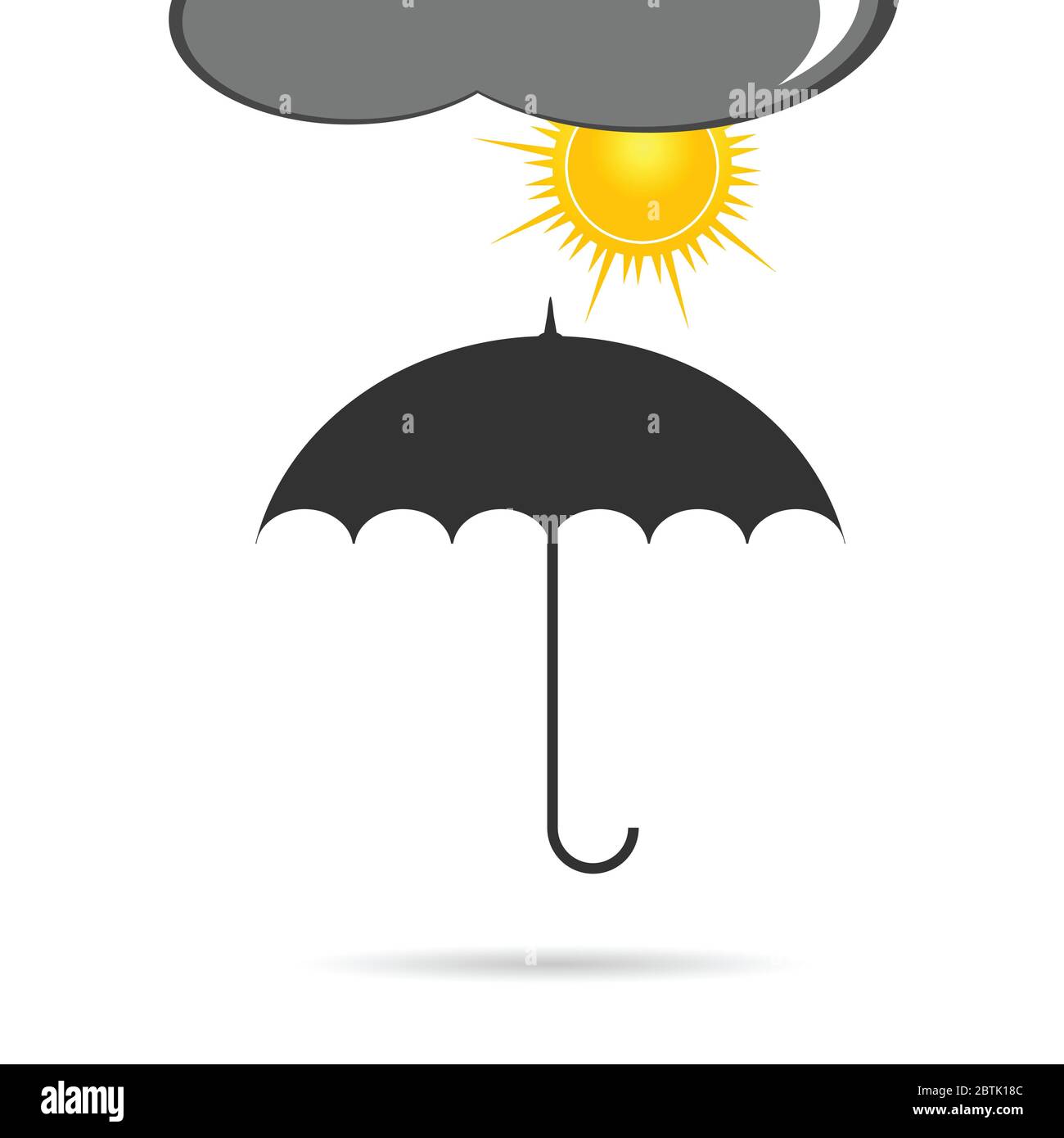 umbrella with sun vector illustration Stock Vector Image & Art - Alamy