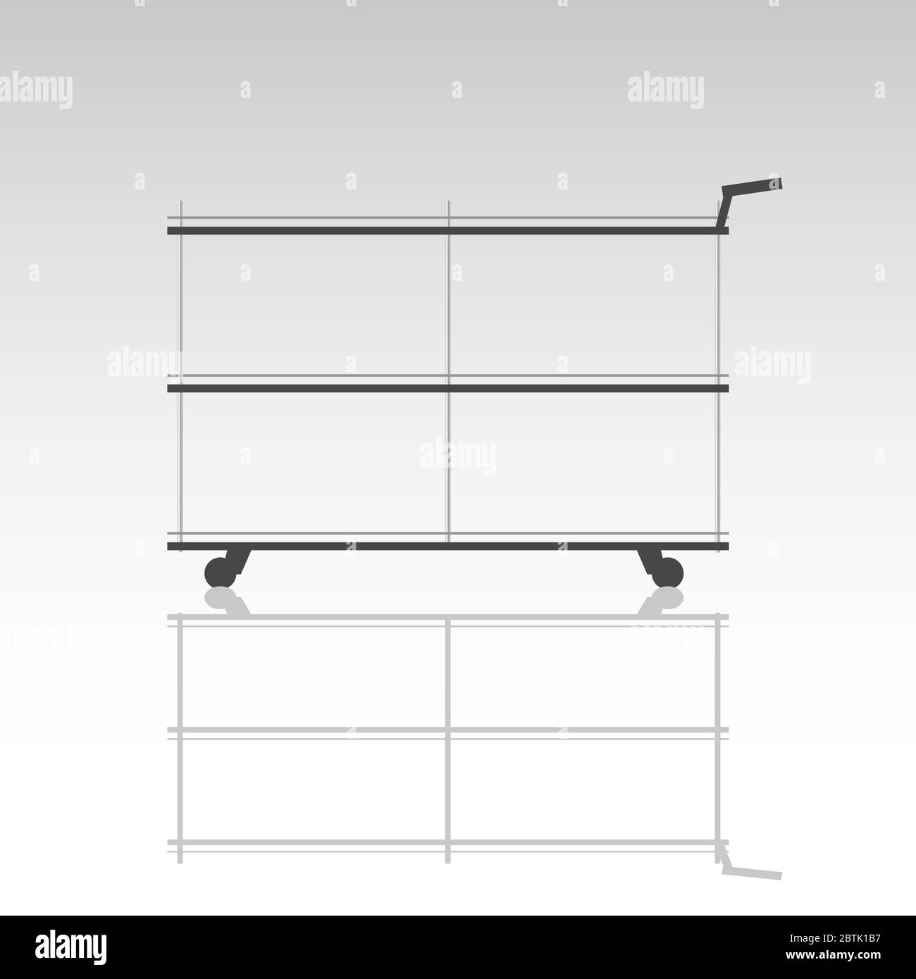 trolley for serving food in a restaurant art vector illustration Stock ...