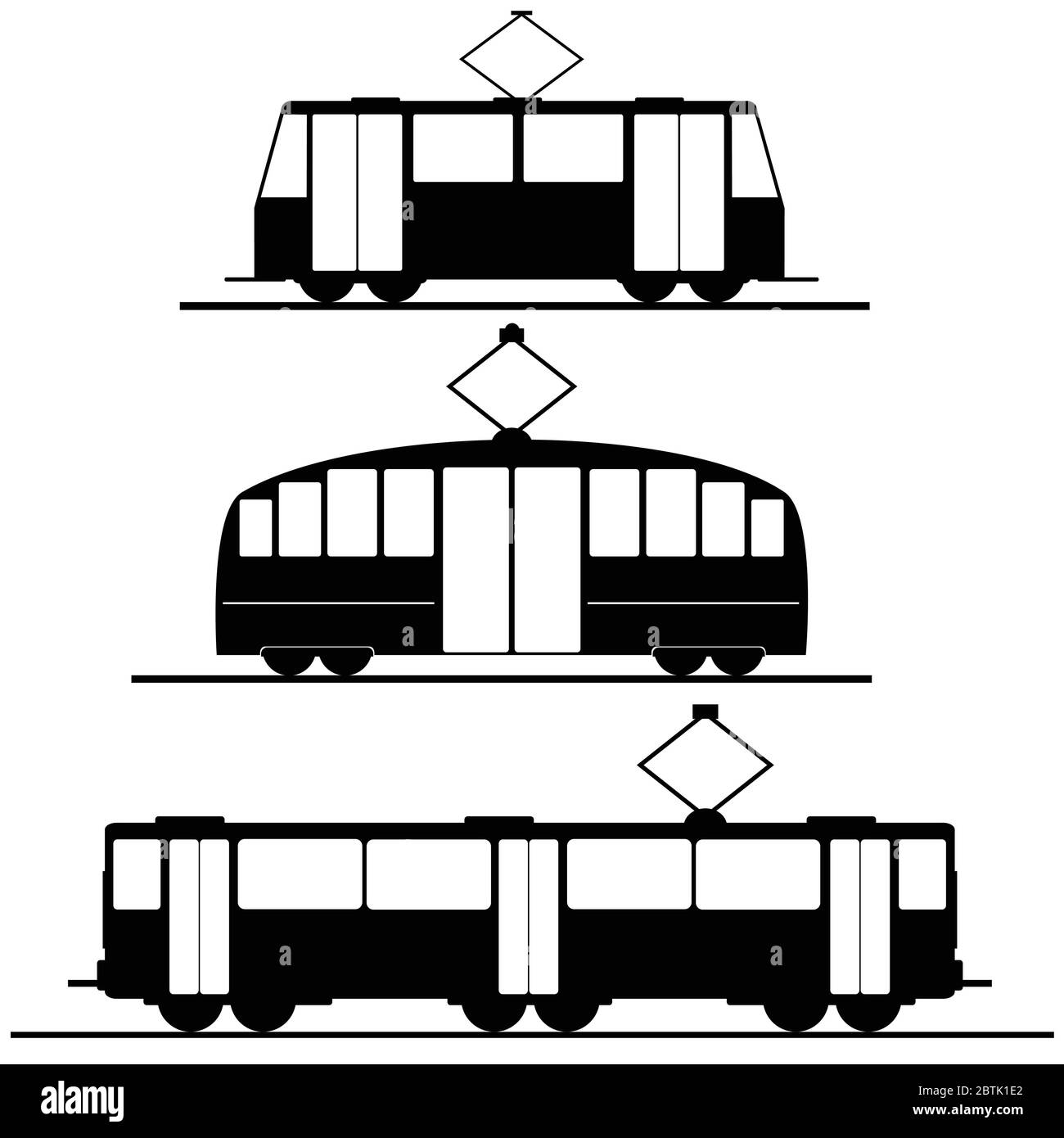 trams and trolleybuses vector illustration Stock Vector Image & Art - Alamy