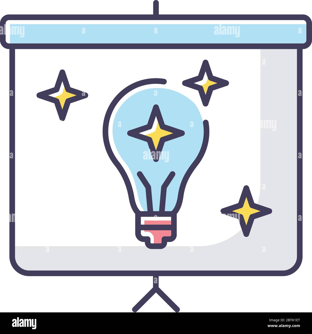 Simple outline illustration showing presentation hi-res stock ...