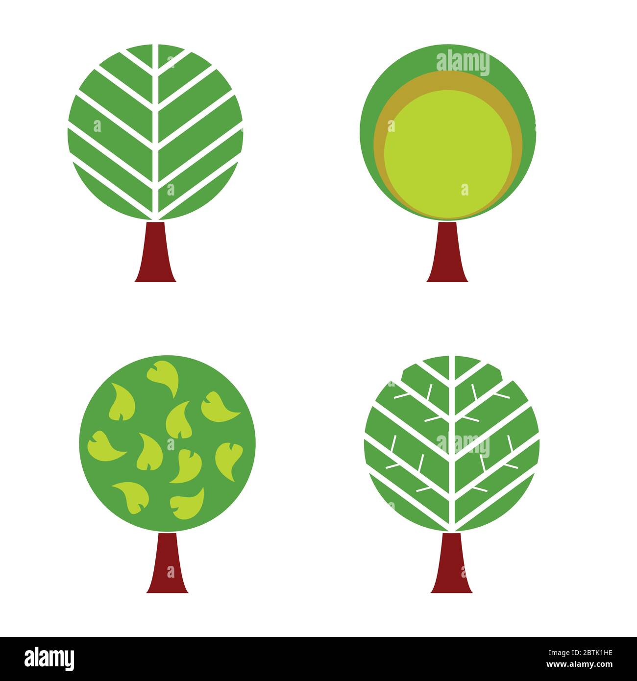 tree color vector illustration Stock Vector Image & Art - Alamy