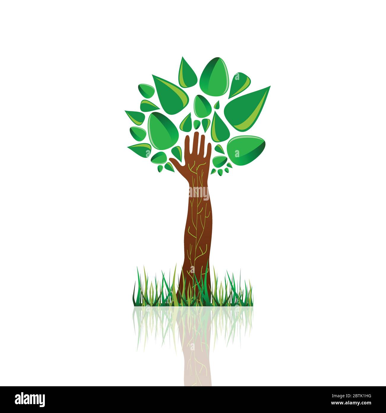 tree nature color vector illustration Stock Vector Image & Art - Alamy