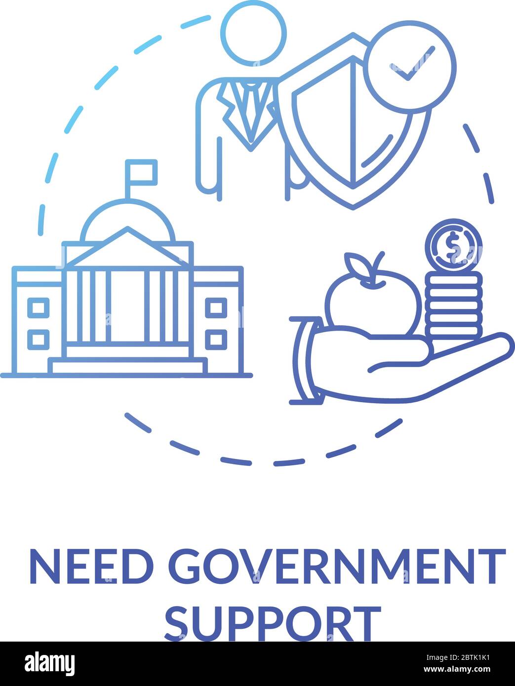Need government support concept icon Stock Vector Image & Art - Alamy