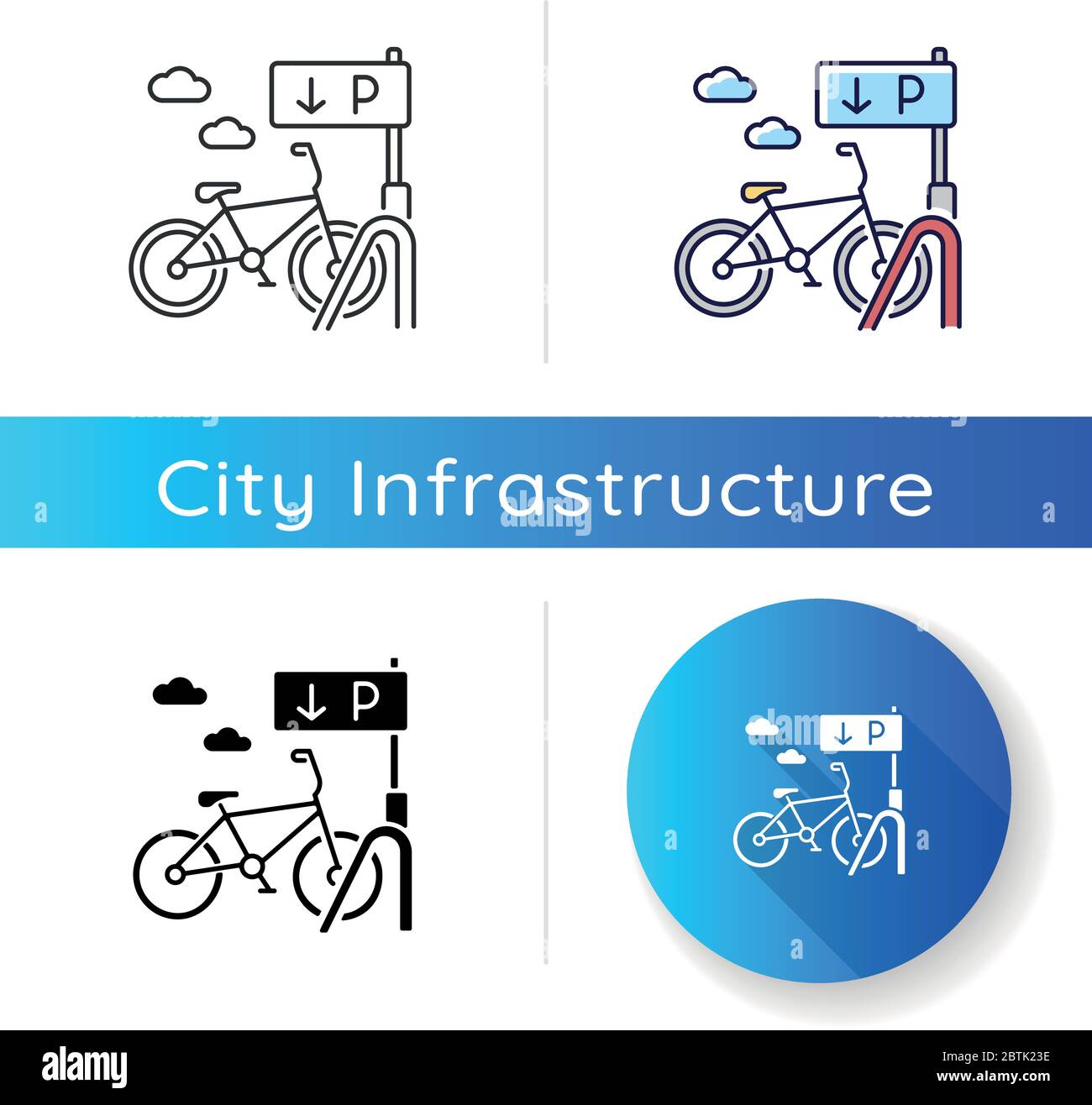 Bicycle parking rack icon Stock Vector Image & Art - Alamy