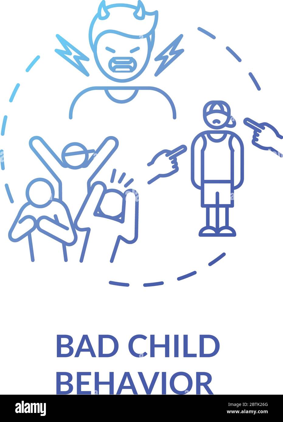 Bad child behavior concept icon Stock Vector Image & Art - Alamy Bad child behavior concept icon Stock Vector Image & Art - Alamy