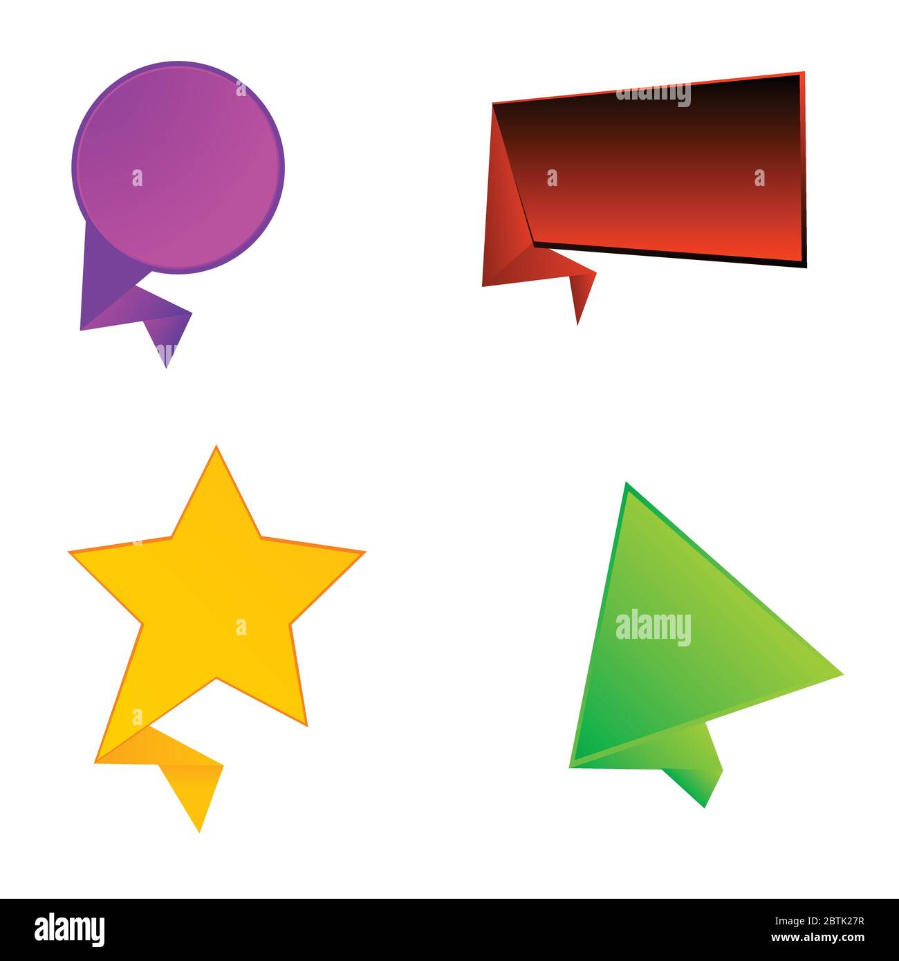 various shape for text vector illustration on white Stock Vector Image ...