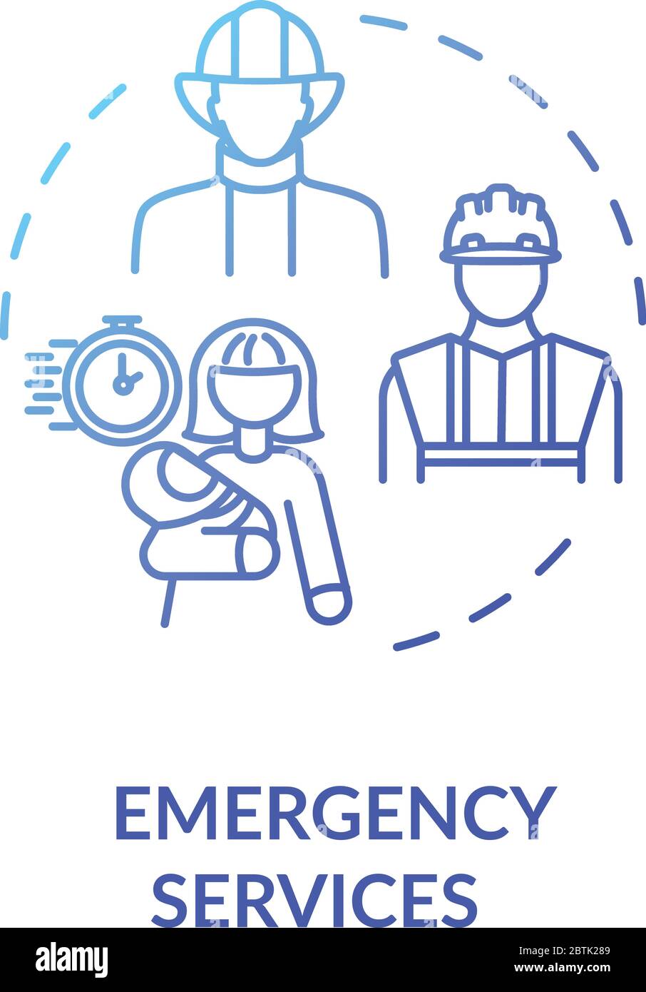 Emergency service concept icon Stock Vector Image & Art - Alamy