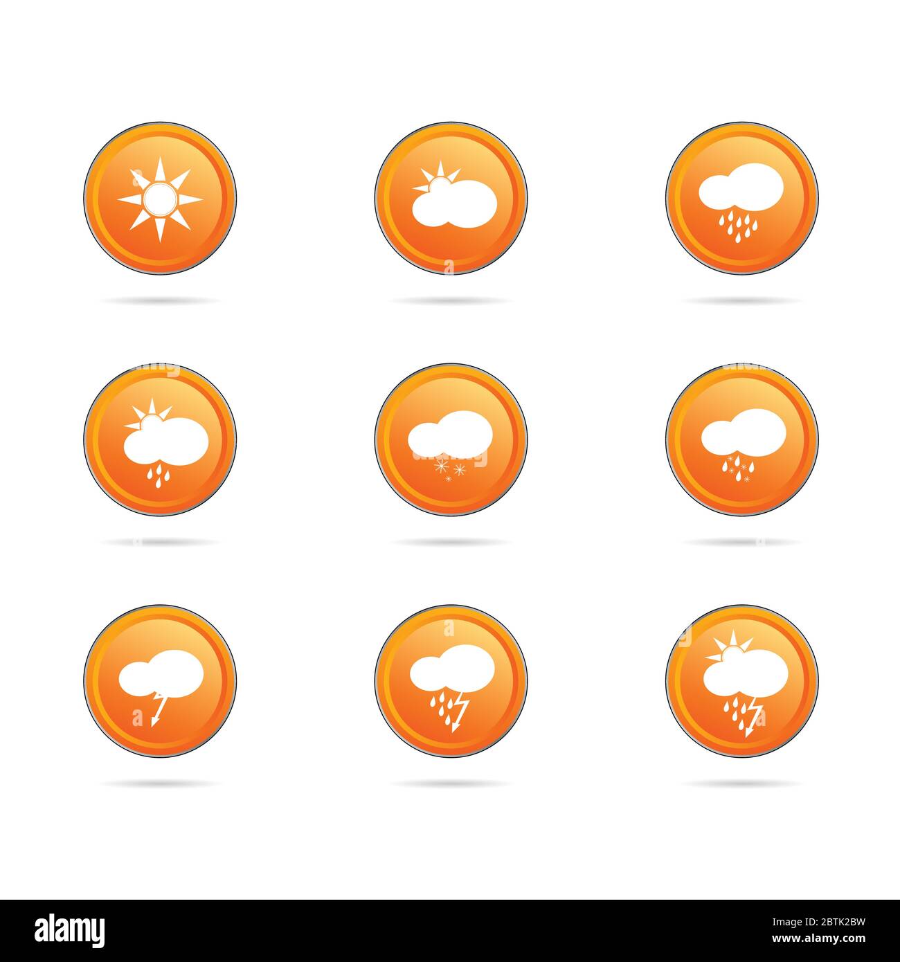 weather icon button color vector illustration Stock Vector Image & Art ...
