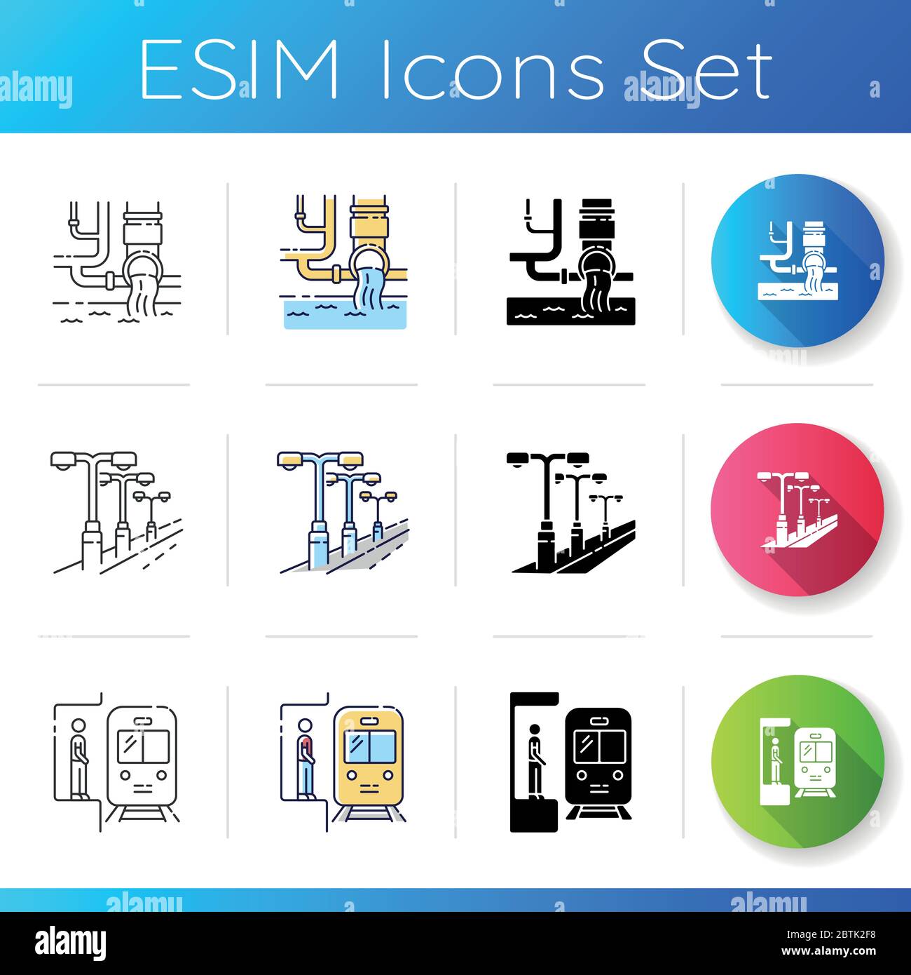 Green infrastructure water Stock Vector Images - Alamy