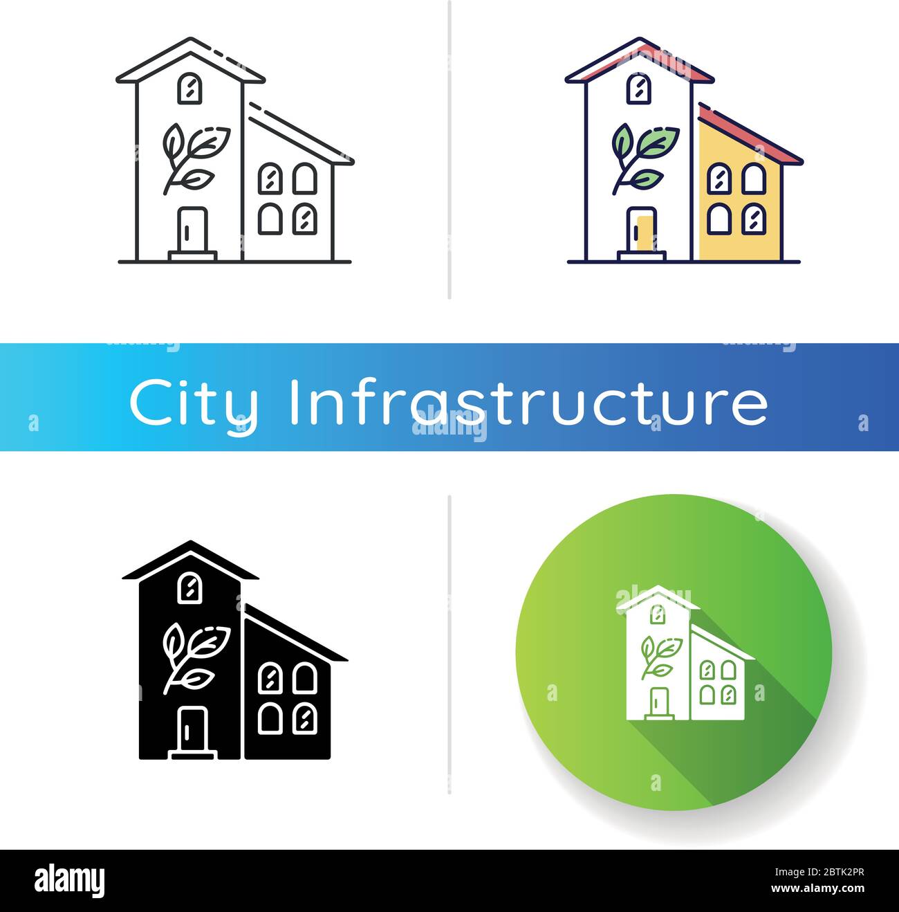 Green building icon Stock Vector Image & Art - Alamy