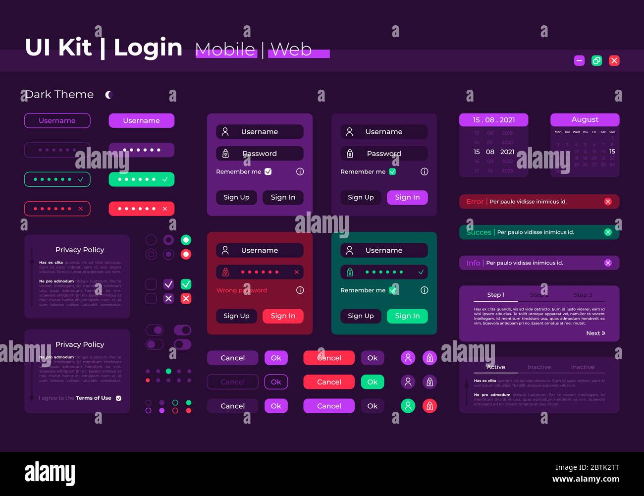 Login UI elements kit Stock Vector Image & Art - Alamy Login UI elements kit Stock Vector Image & Art - Alamy