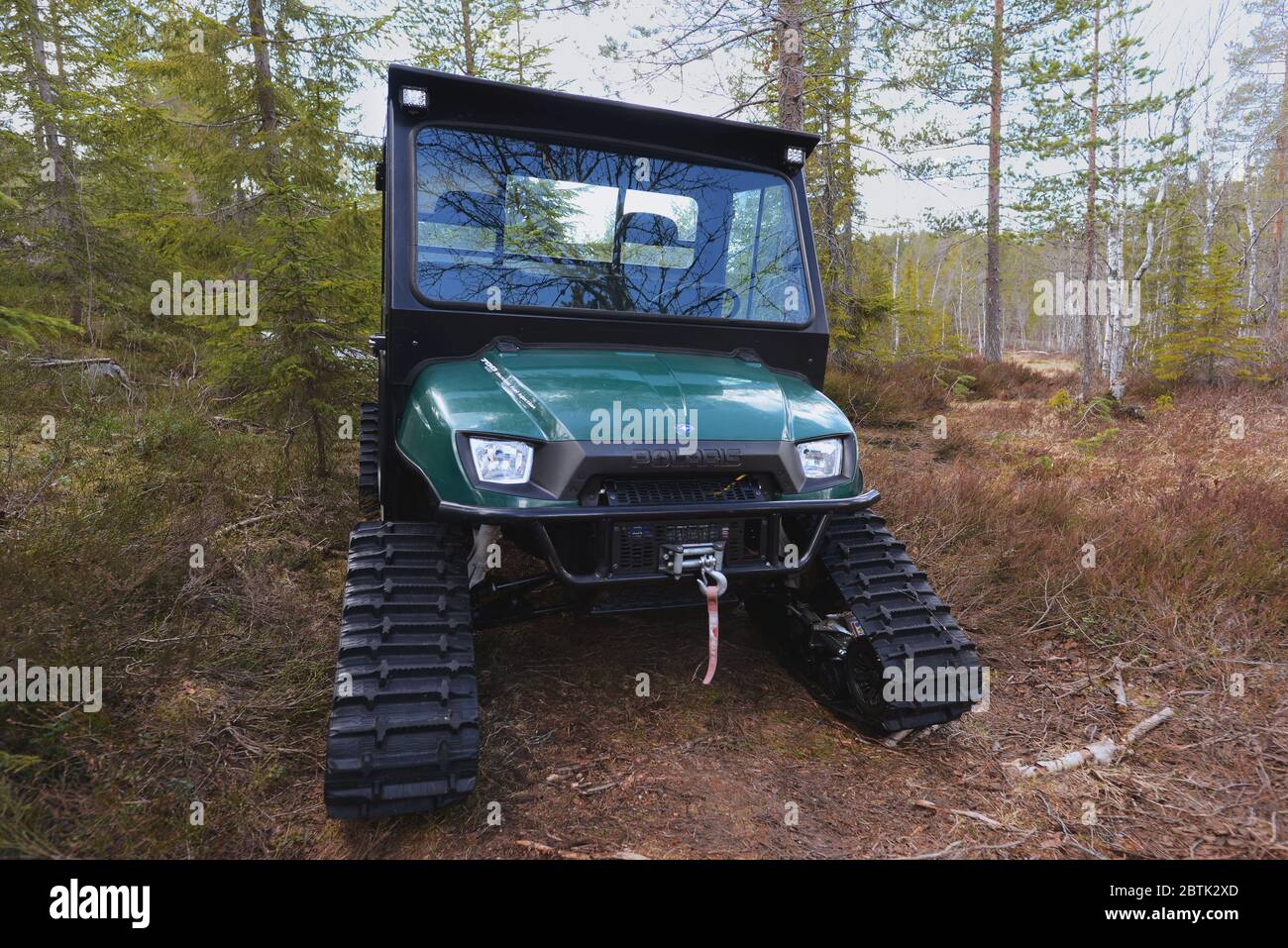 Front view of a Polaris Ranger UTV / ATV with tracks Stock Photo - Alamy