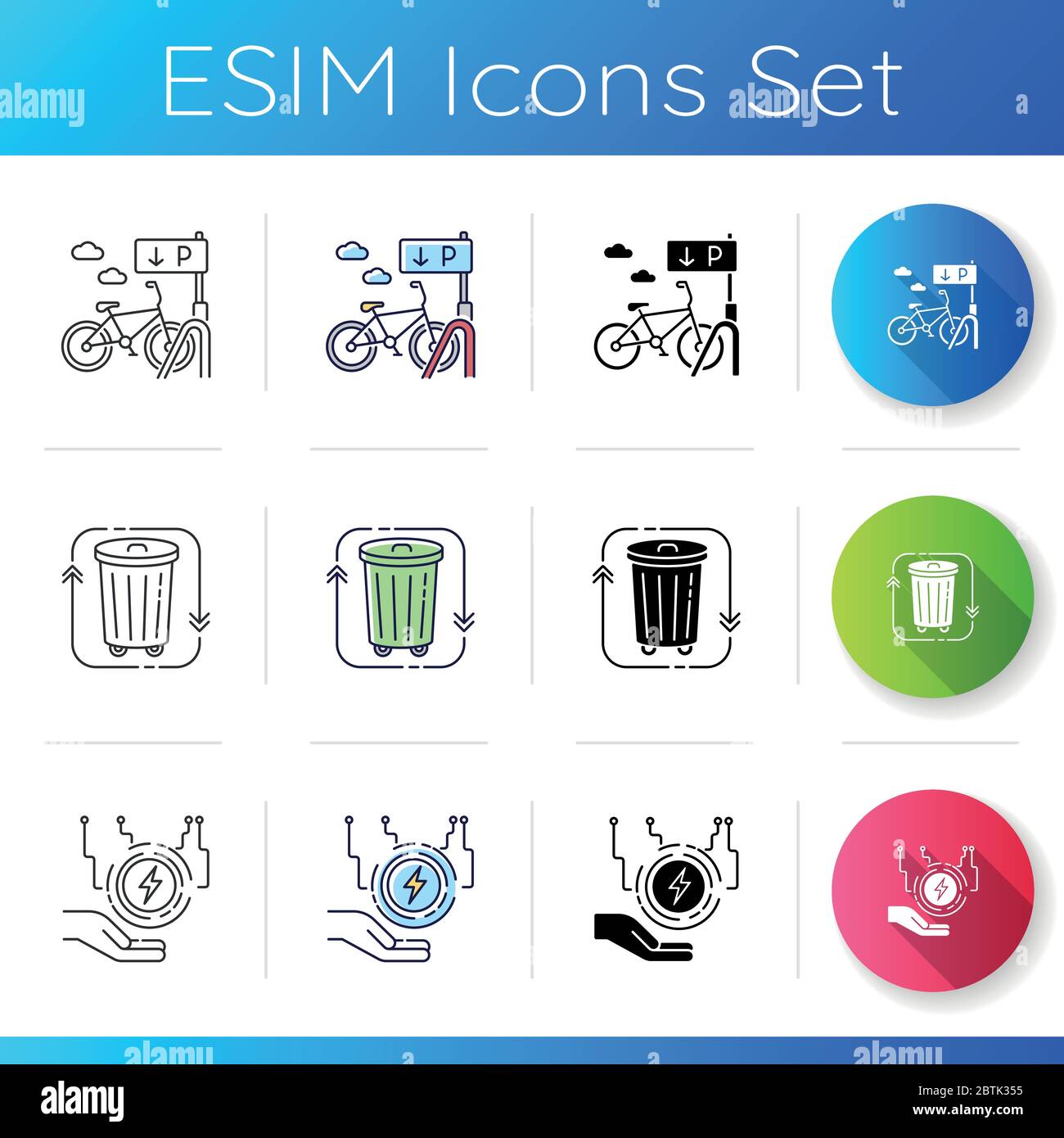 Eco friendly city icons set Stock Vector Image & Art - Alamy