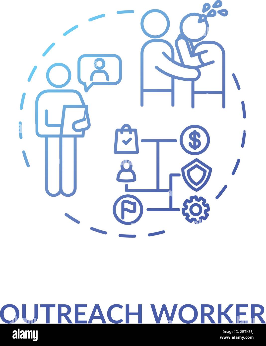 Outreach work concept icon Stock Vector Image & Art - Alamy