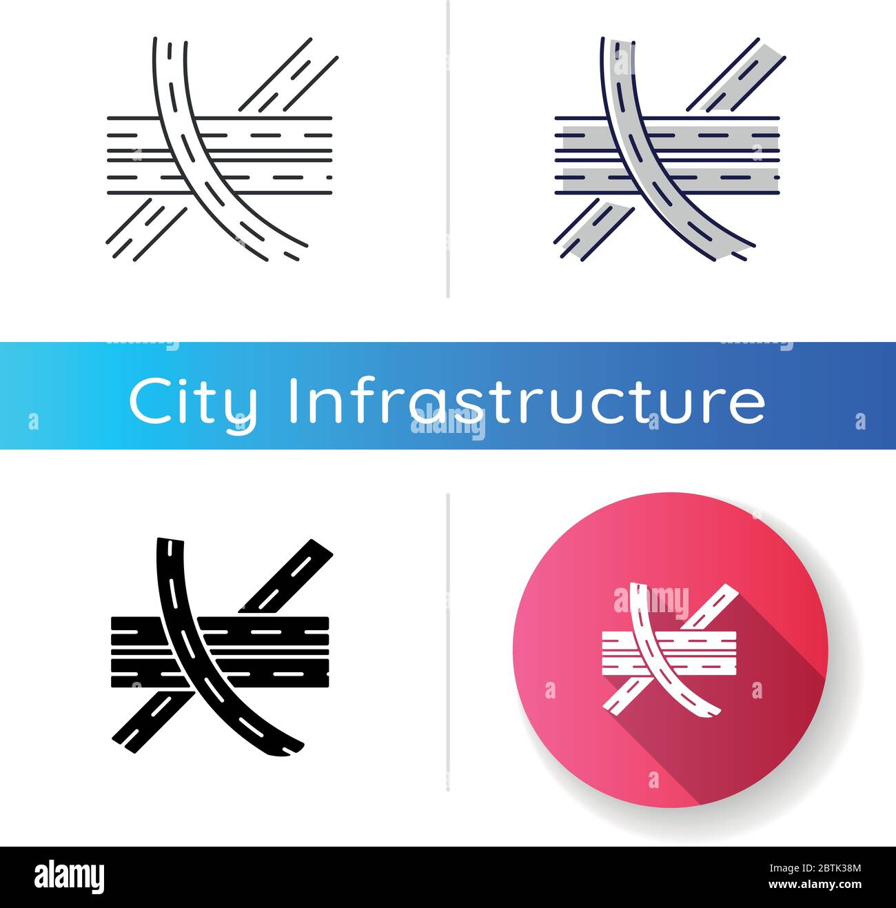 Multi level junction icon Stock Vector Image & Art - Alamy