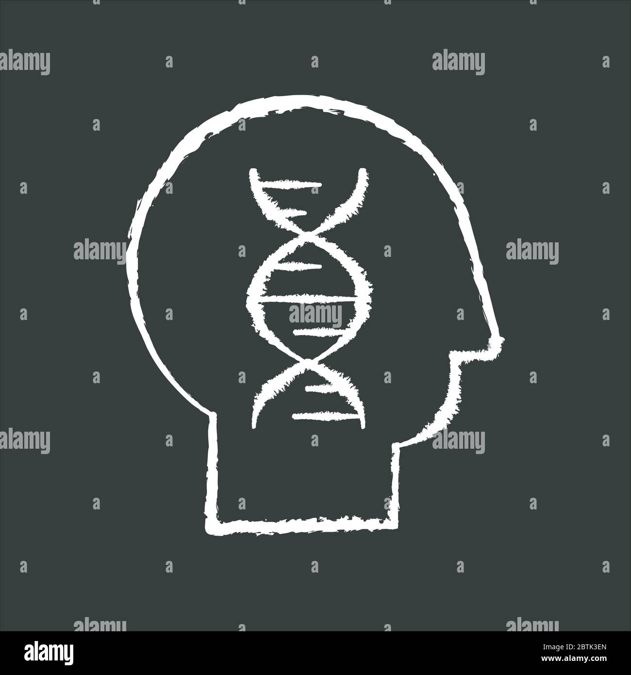 Human biology chalk white icon on black background Stock Vector Image ...