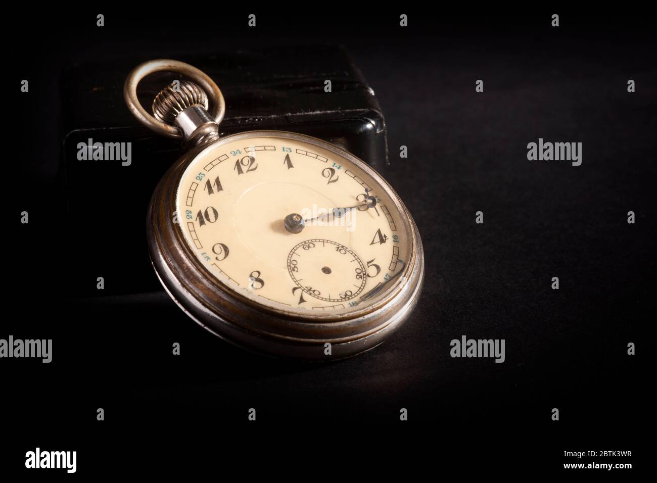old pocket clock close up Stock Photo - Alamy