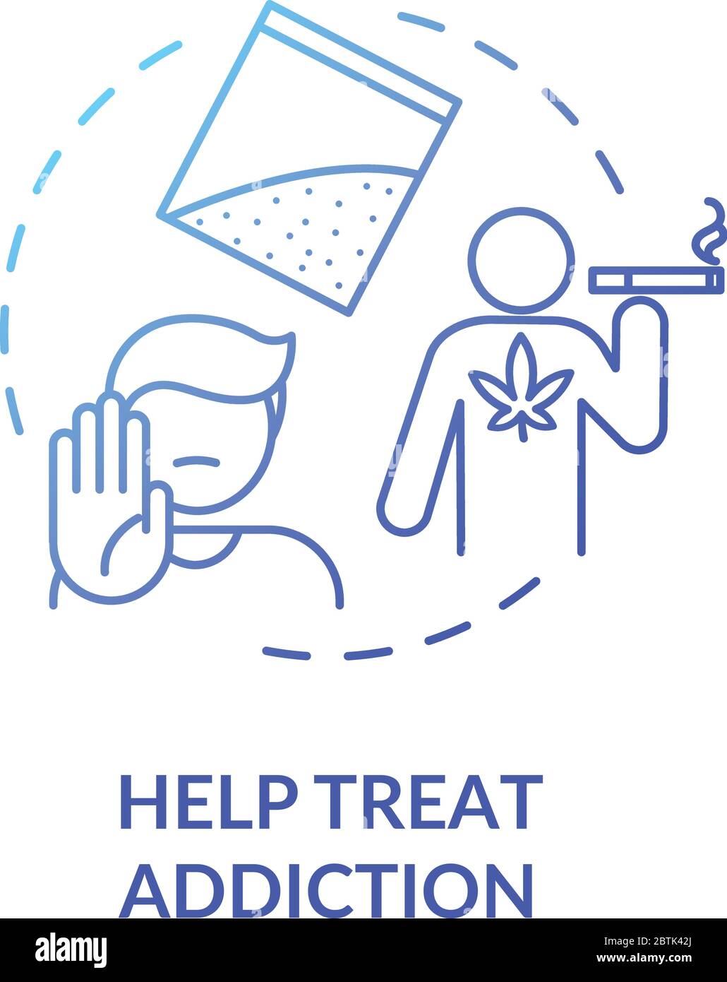 Help treat addiction concept icon Stock Vector Image & Art - Alamy