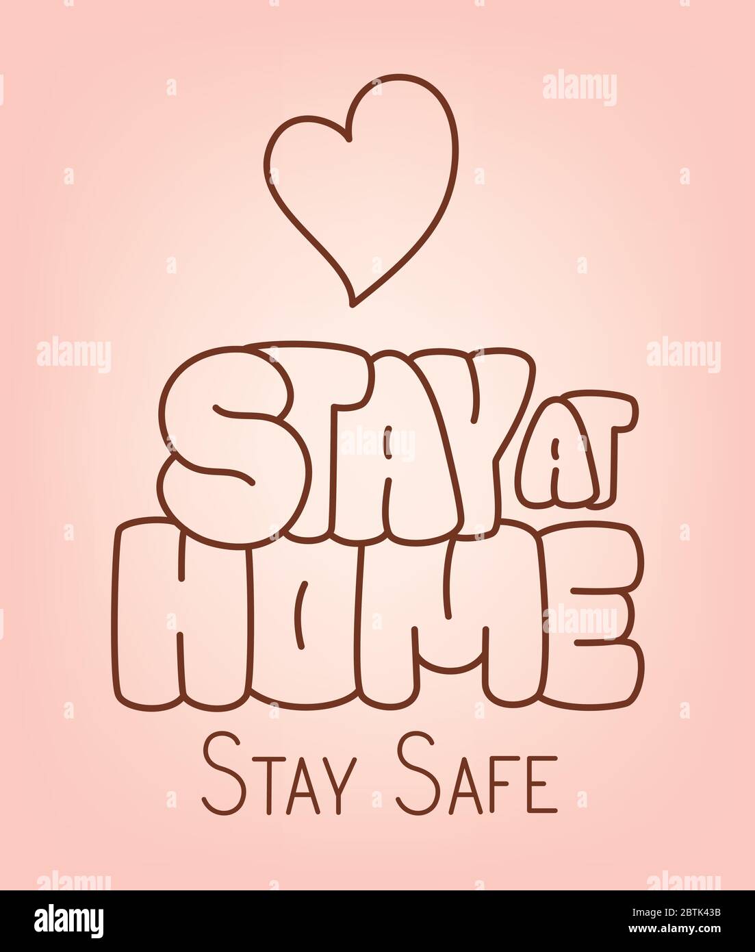 Stay at home safe and heart vector design Stock Vector Image & Art - Alamy