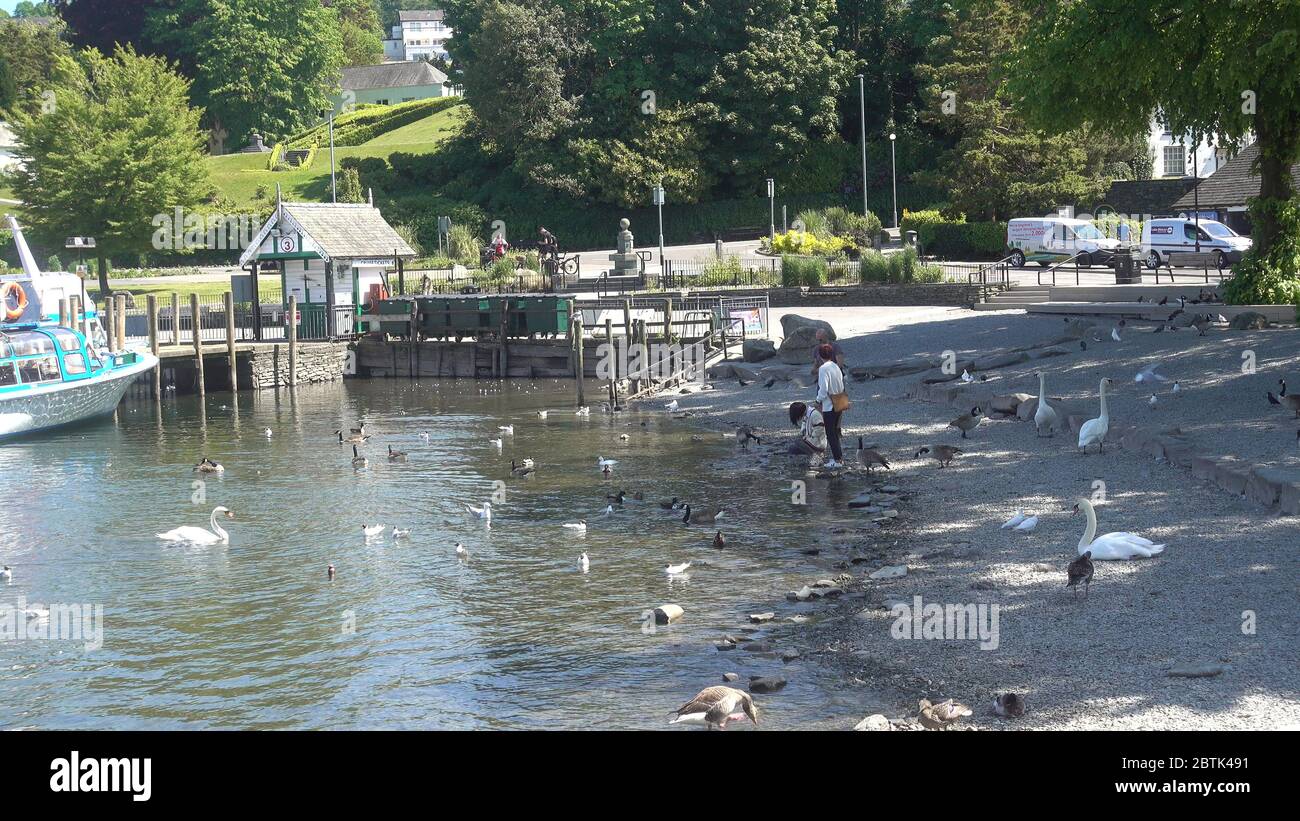 Emgland Bowness Bay May 21st 2020 Lake Windermere in the scenic Lake ...