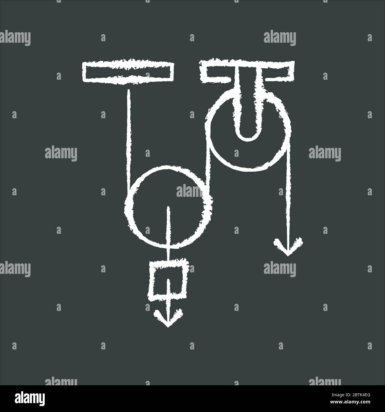 Physics chalk white icon on black background Stock Vector Image & Art ...