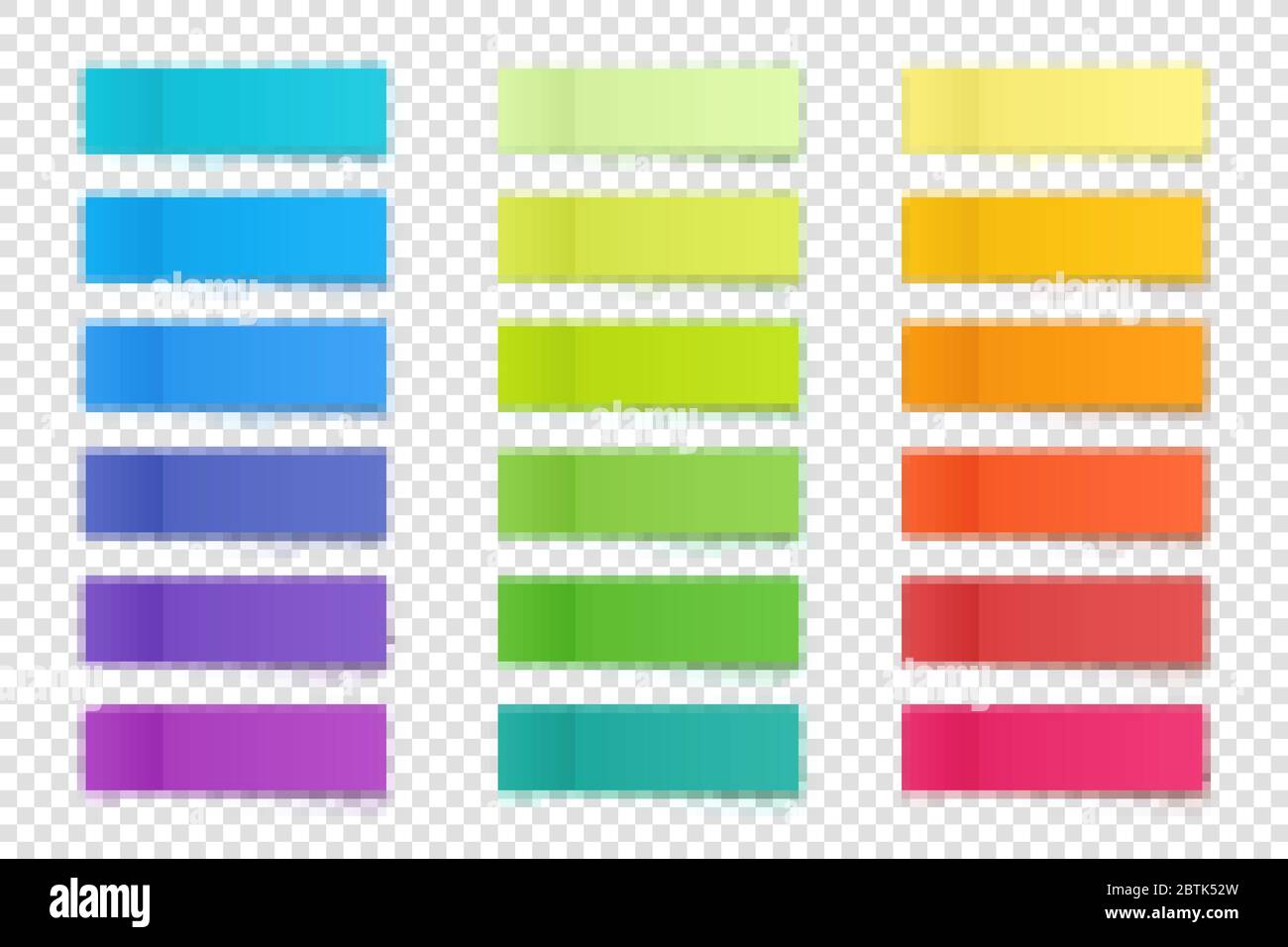 Realistic sticky notes collection. Post note stickers. Colorful sticky ...