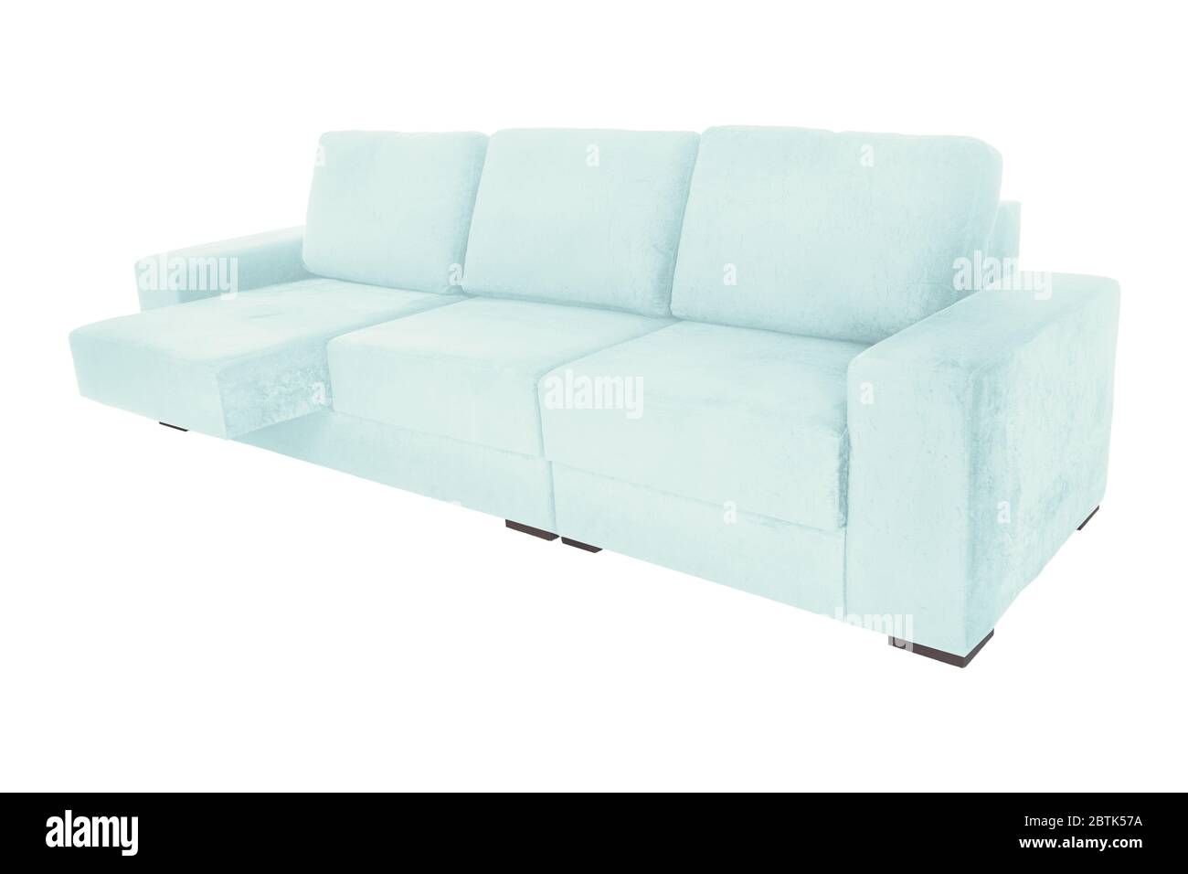 Studio shot of a beautiful modern sofa isolated on white background ...