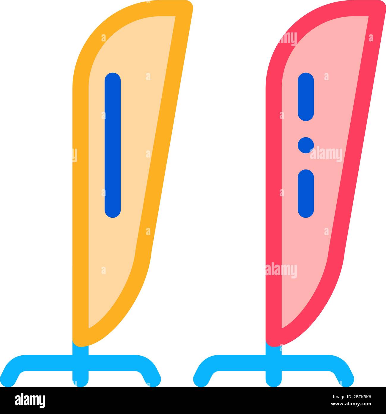 advertising flags icon vector outline illustration Stock Vector Image ...