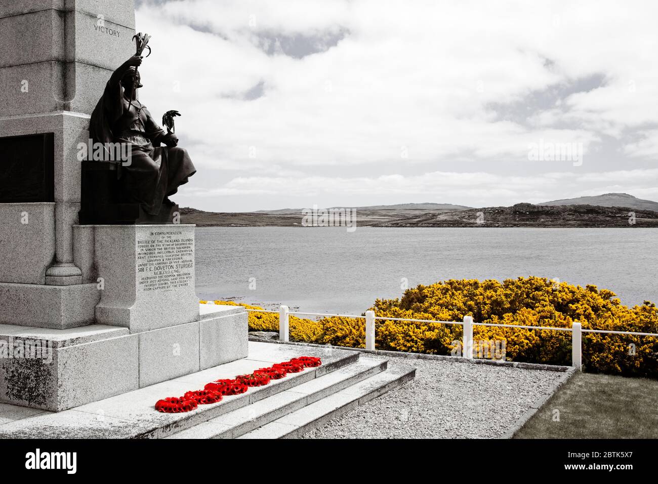 1914 Battle of the Falklands Memorial in Port Stanley, Falkland Islands ...