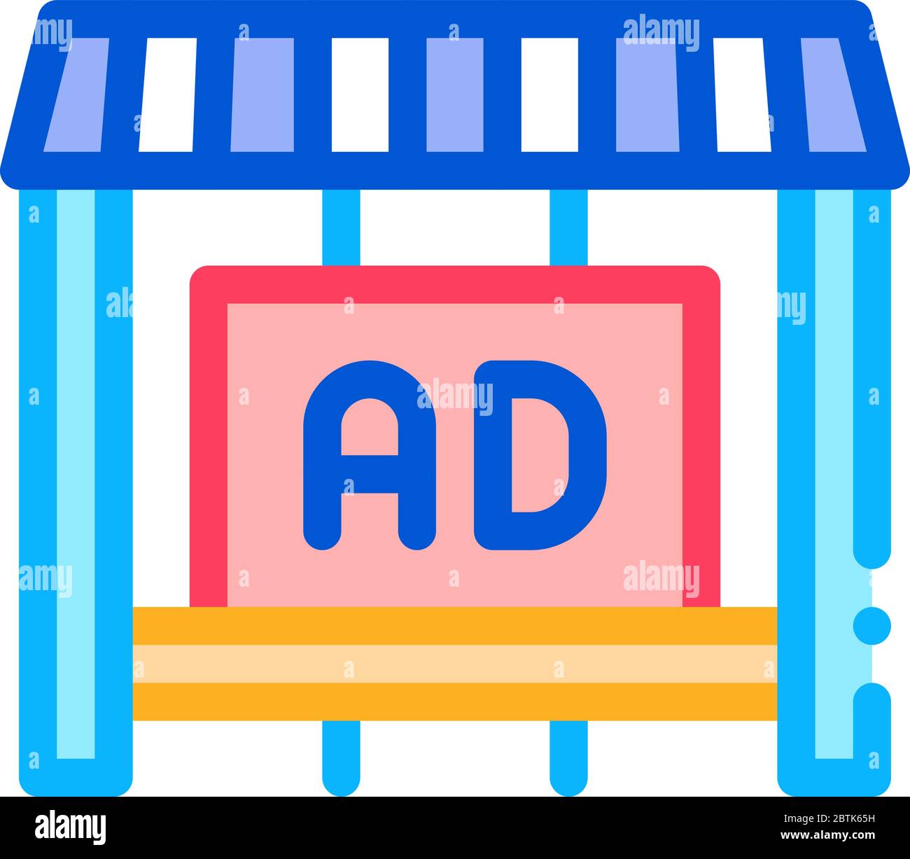 advertising in counter store icon vector outline illustration Stock ...